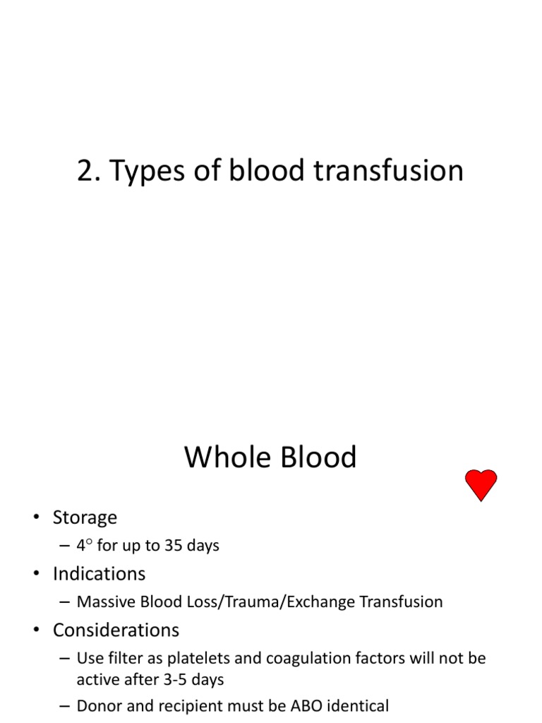 Types of Blood Transfusion | PDF | Blood Transfusion | Platelet