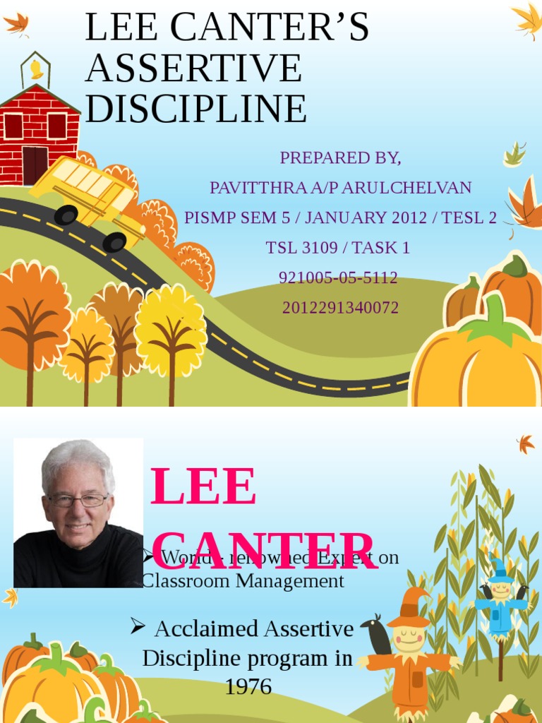 Assertive Discipline by Lee Canter | PDF | Classroom Management ...