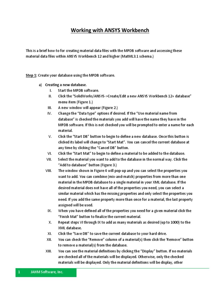 Working With ANSYS Workbench | PDF | Databases | Xml