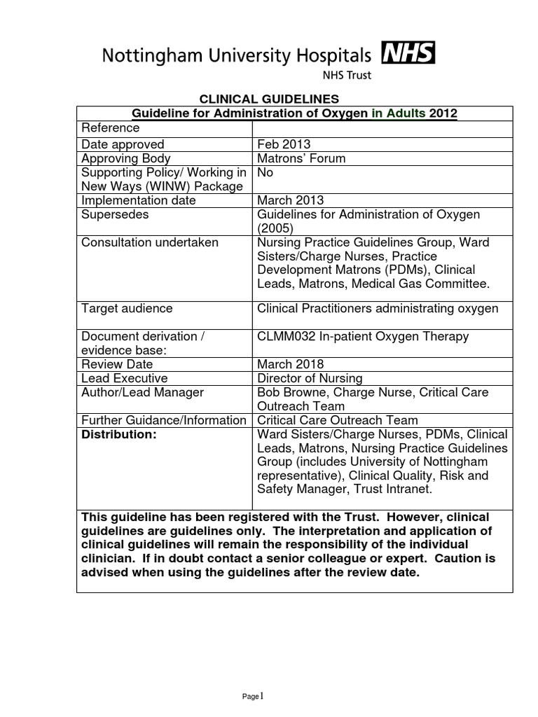 Oxygen Administration | PDF | Hypoxia (Medical) | Respiratory System