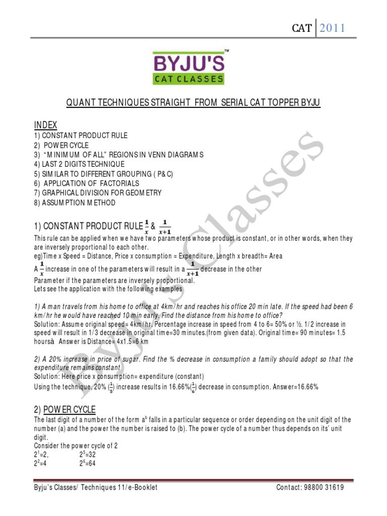 BYJU Shortcuts | PDF | Equations | Prime Number