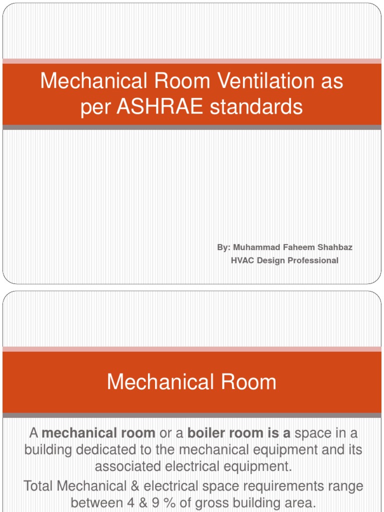 Mechanical Room Ventilation - Presentation | Hvac | Ventilation ...