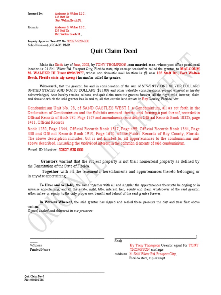 Quit Claim | Business