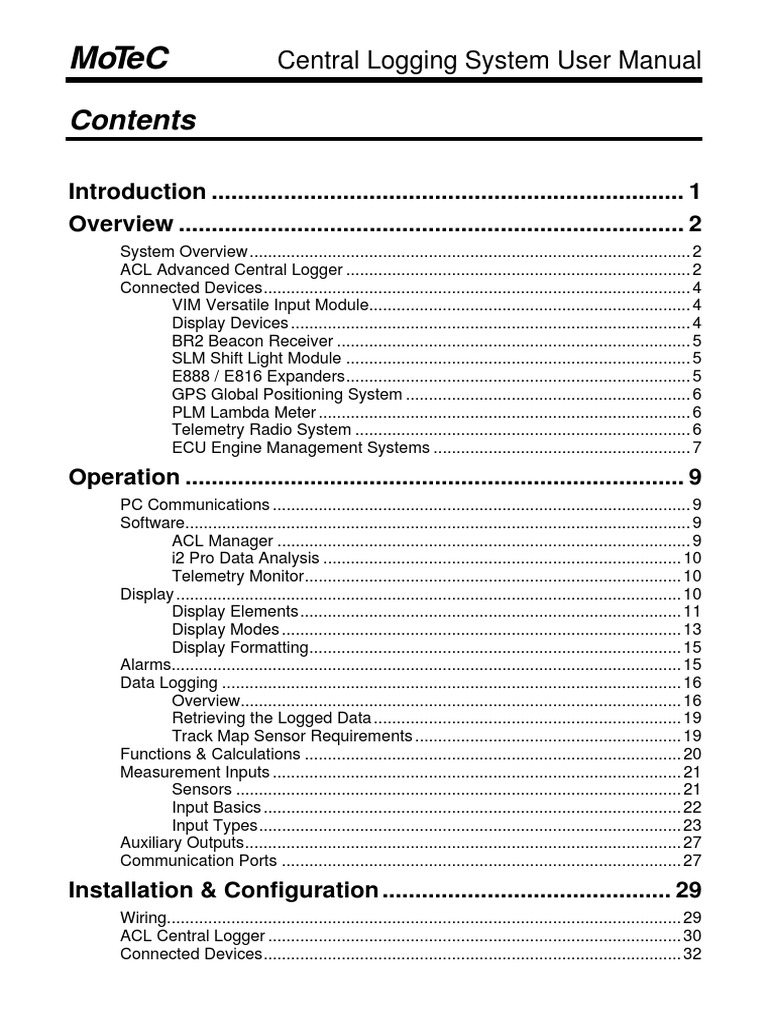 ACL Manual | PDF | Amplifier | Thermocouple