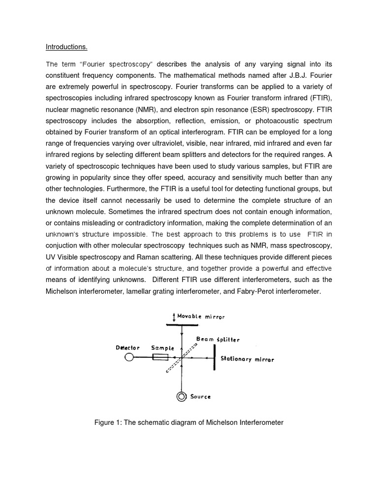 FTIR Assignment | PDF | Infrared Spectroscopy | Fourier Transform Infrared Spectroscopy