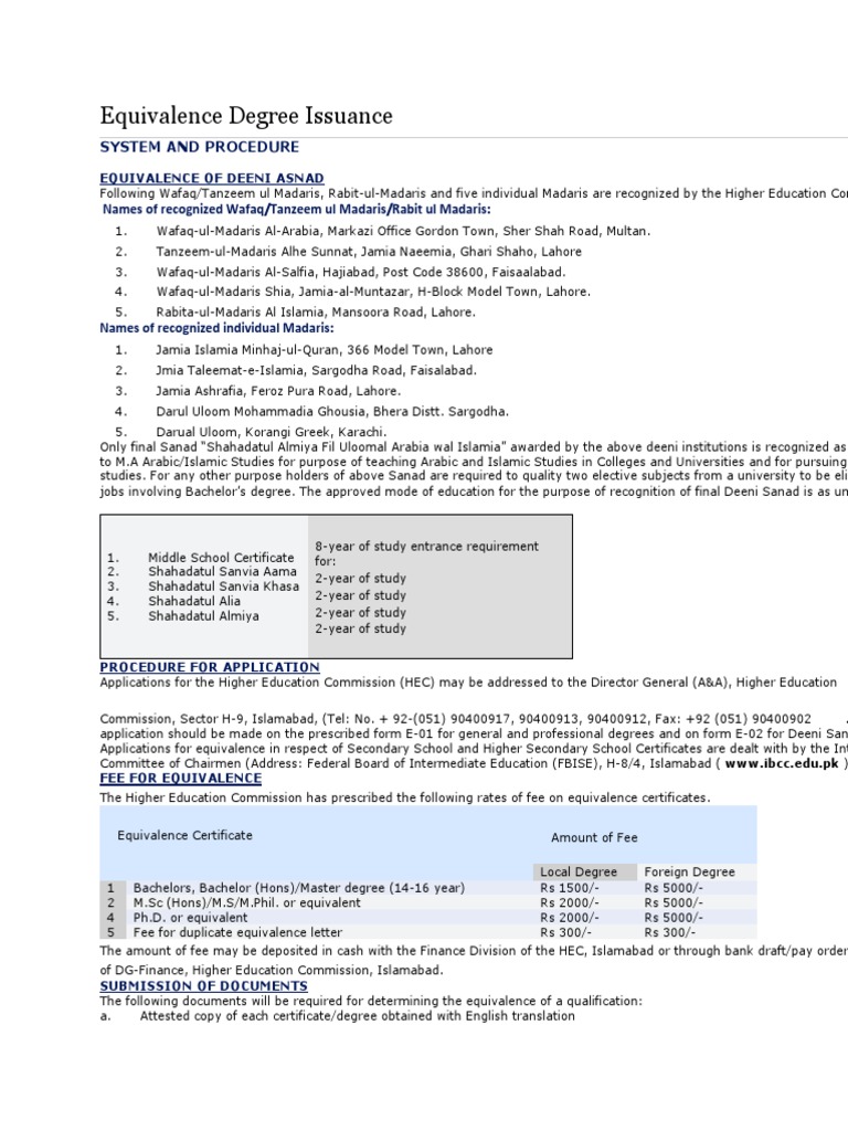 Equivalence Degree Issuance | PDF | Diploma | Academic Degree