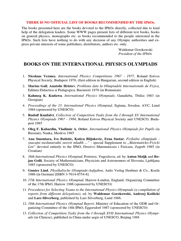 Ipho Books - Unlocked | PDF | Competition | Awards