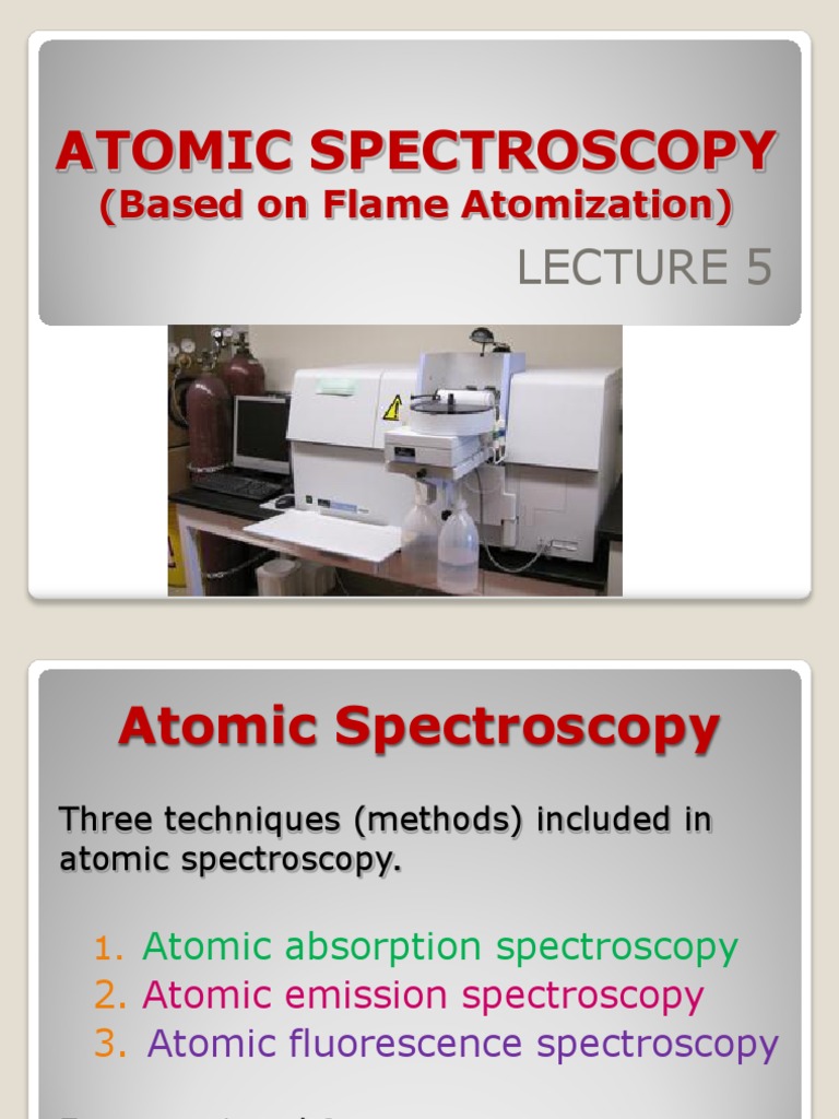 Atomic Spectros | PDF | Atomic Absorption Spectroscopy | Absorption Spectroscopy