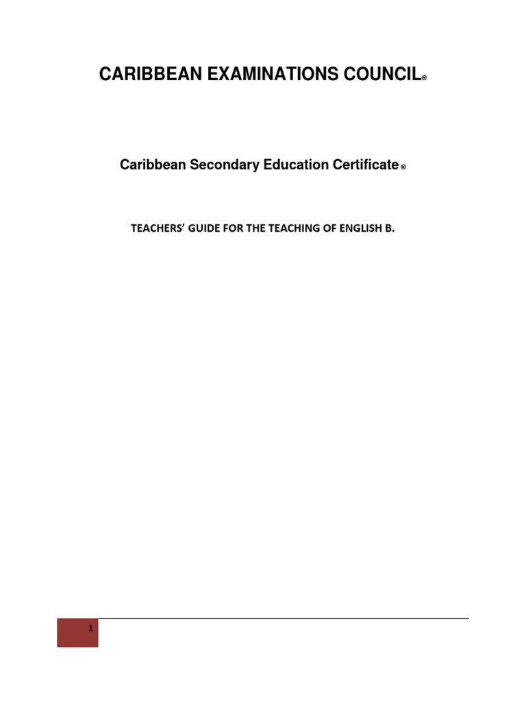 CSEC Literature Teachers Guide | PDF | Poetry | Teachers