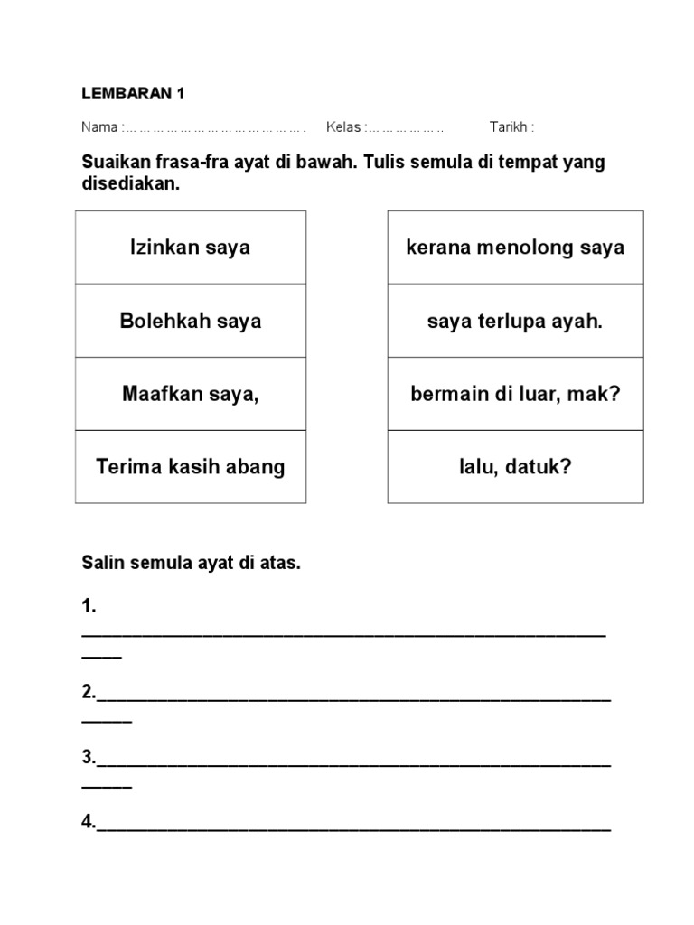 Lembaran Kerja Moral Tahun 2 | PDF