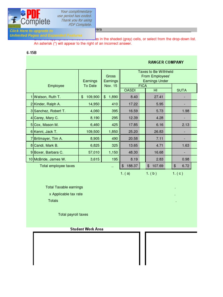 Chapter 6 Excel Template For Practical P | PDF