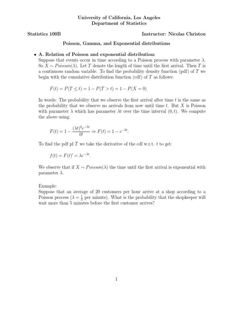 Gamma Function | PDF | Poisson Distribution | Teaching Mathematics