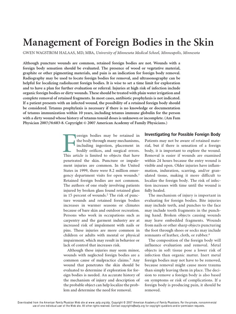 Corpus Alienum | PDF | Wound | Medical Imaging