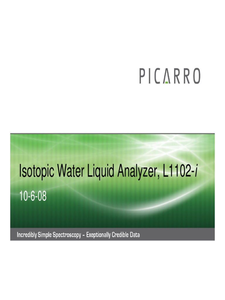 Picarro Isotopic Liquid Water Analyzer v2 | PDF | Accuracy And ...
