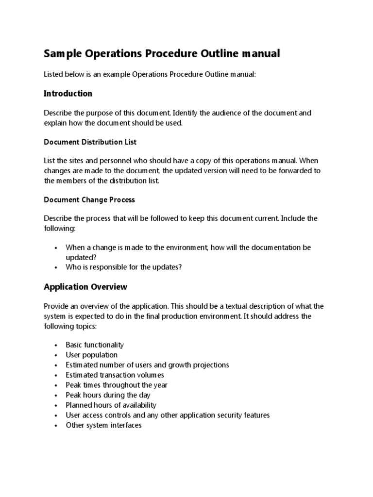 Sample IT Operational Manual | PDF | Information Security | Databases