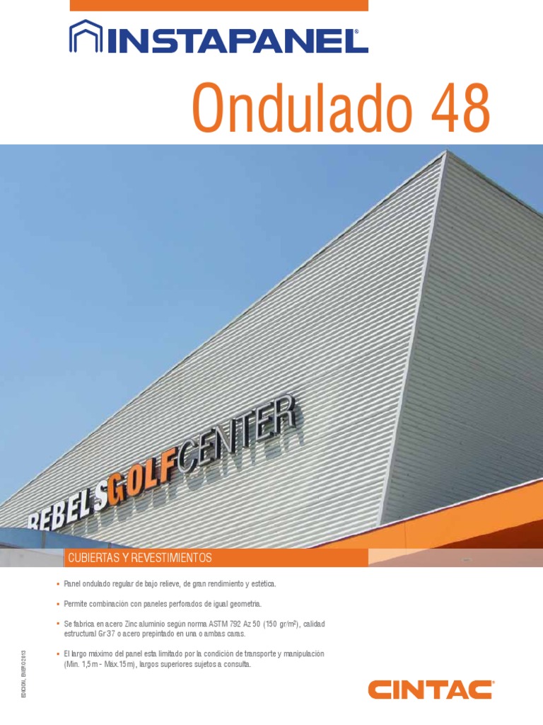 INSTAPANEL Ondulado 48 | PDF | Tornillo | Materiales de construcción
