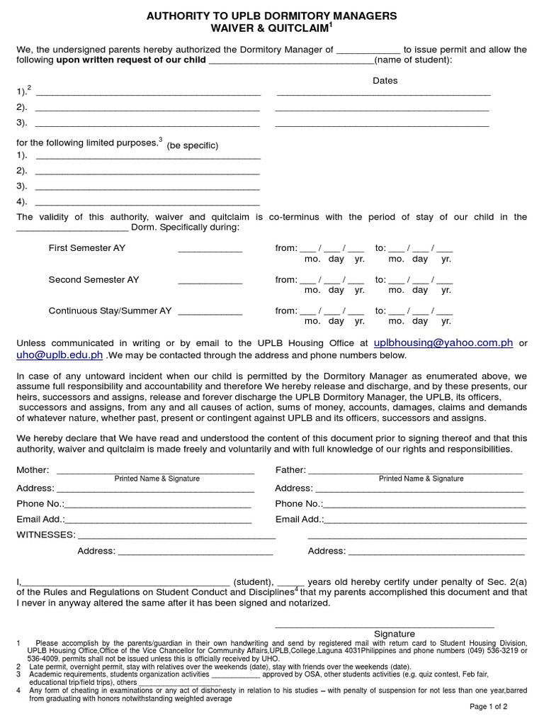 Waiver | PDF | Notary Public | Common Law