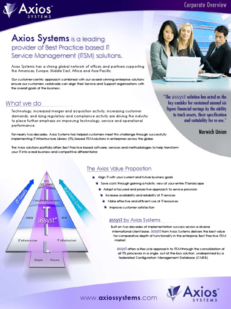 Axios Systems: Is A Leading Provider of Best Practice Based IT Service ...