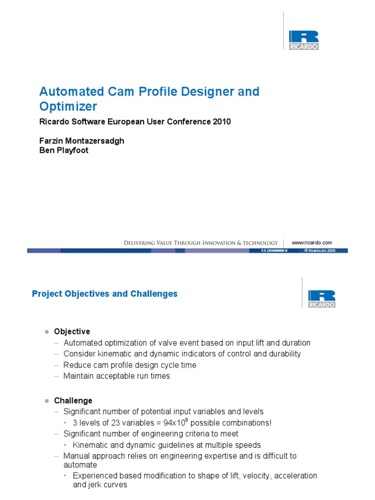Automated Cam Profile Designer and Optimizer | PDF | Business ...