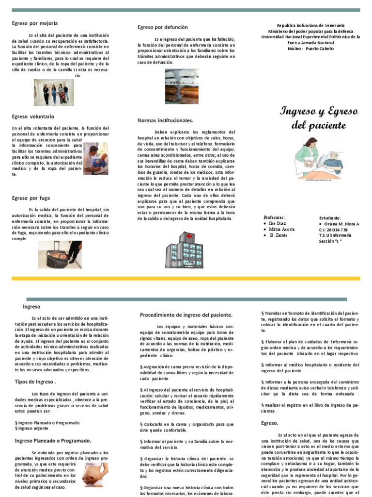 Ingresos y Egresos de Un Paciente | PDF | Historial médico | Hospital