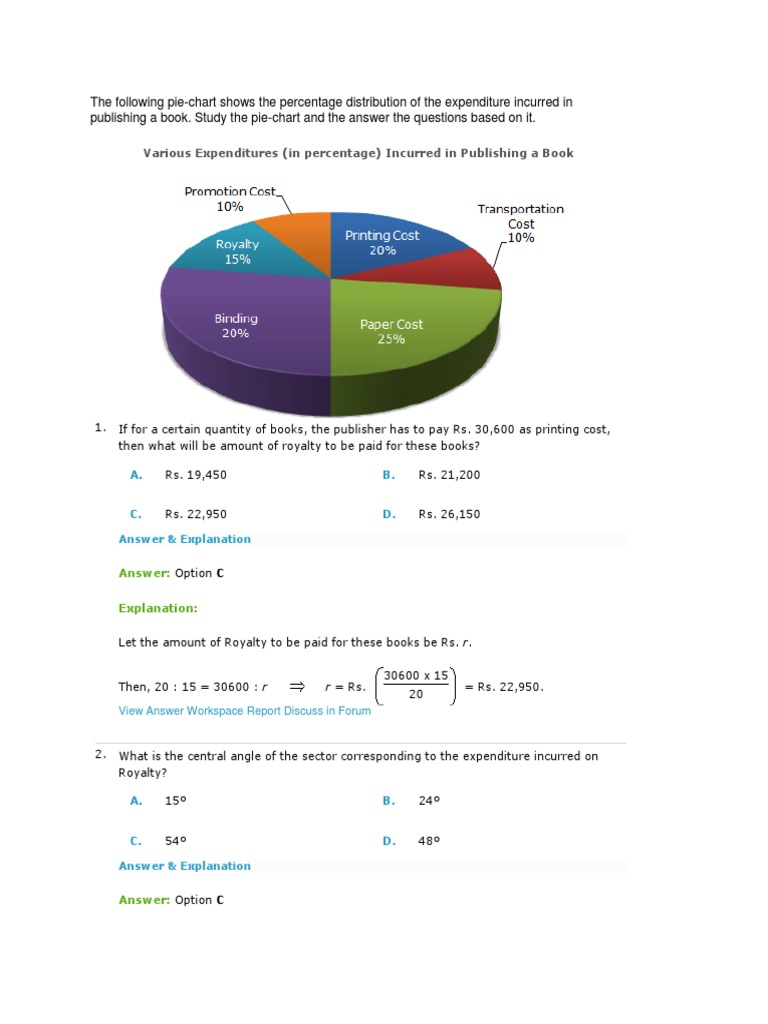 Pie Graphs (Data Interpretation) | PDF | Postgraduate Education ...