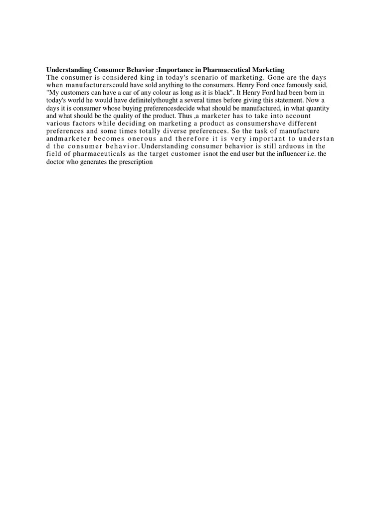 Understanding Consumer Behavior - Scribd | PDF | Business