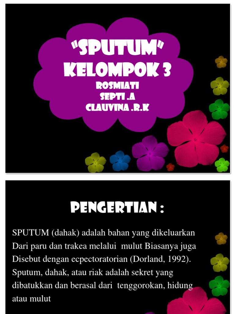 Perbedaan Sputum dan Sekret | PDF