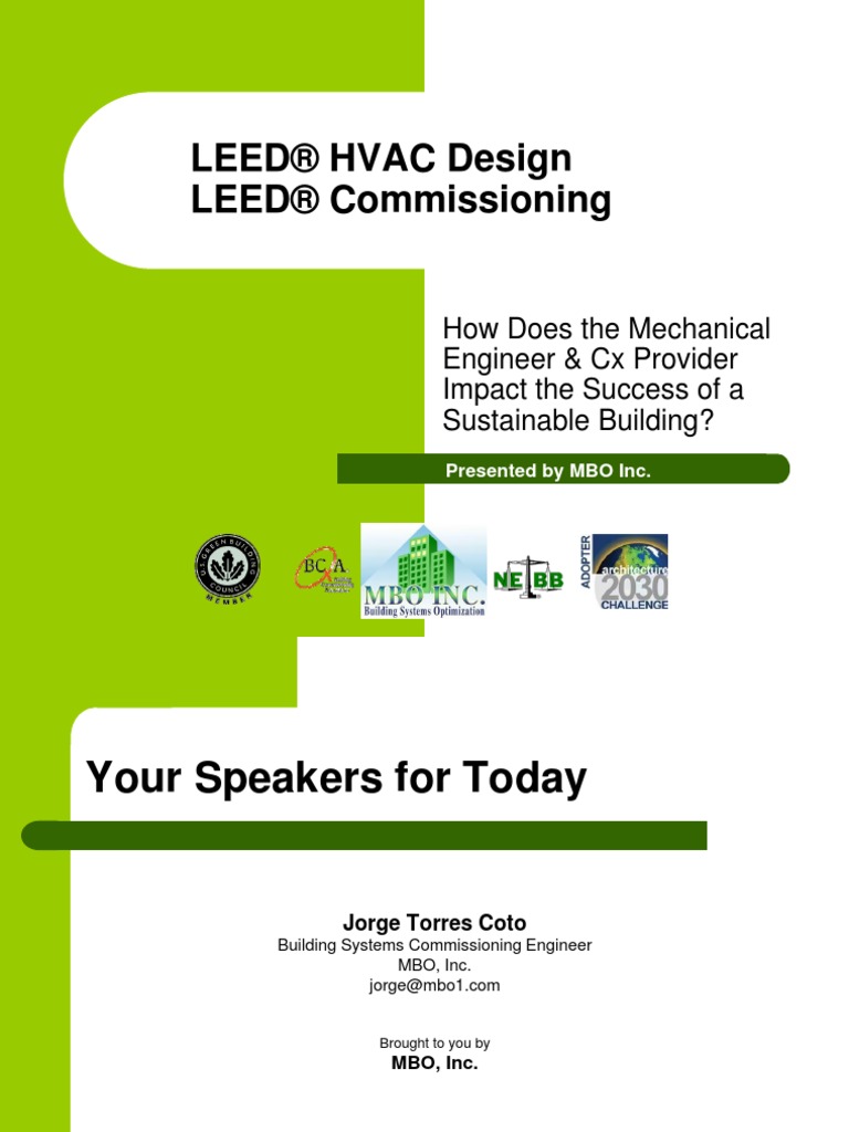 Leed Hvac Design Leed Commissioning Jorge Mbo Smri | PDF