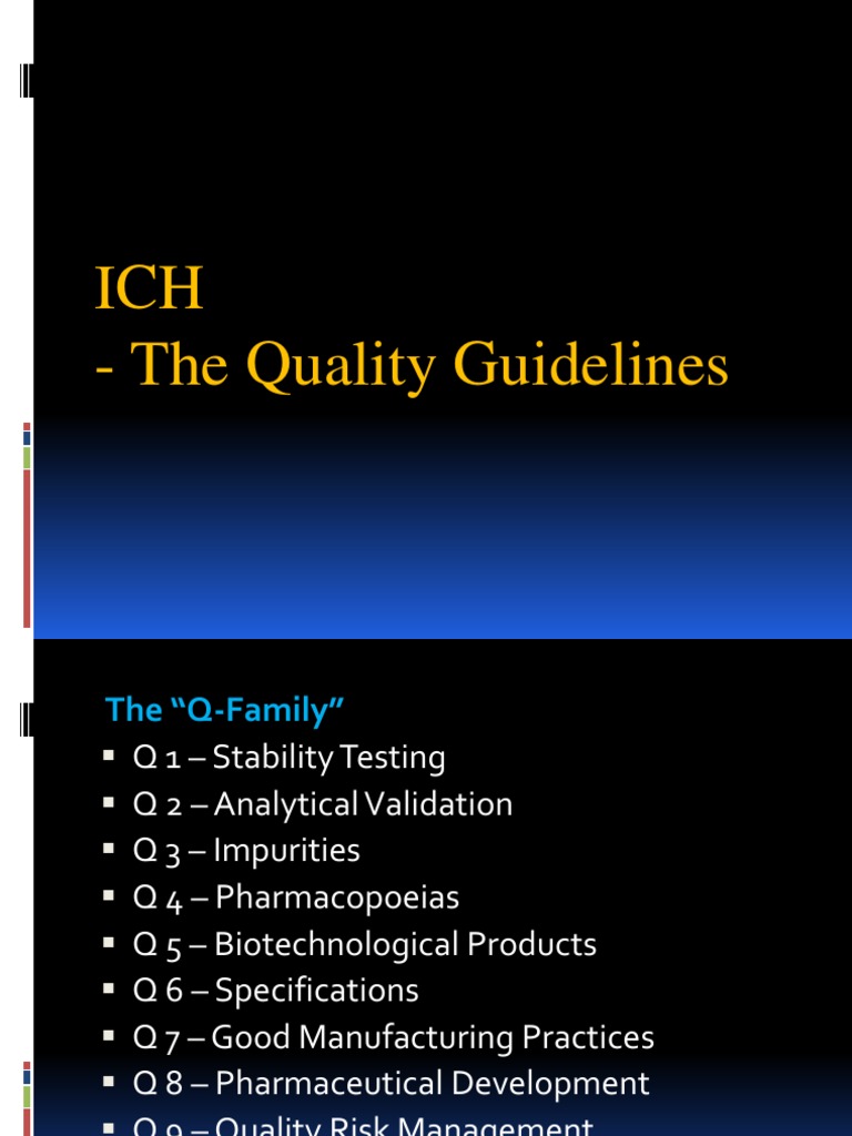 ICH - The Quality Guidelines | PDF | Shelf Life | Ultraviolet