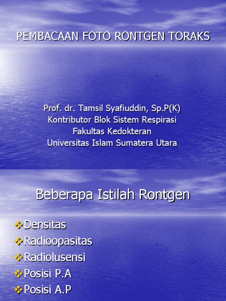 3 4. Pembacaan Foto Rontgen Toraks | PDF