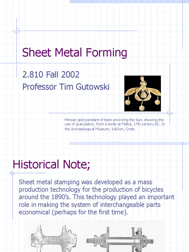 Sheet Metal Forming Processes Overview | PDF