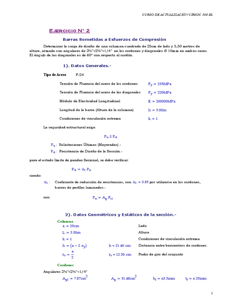 Cálculo de Cargas en Columnas Empotradas | PDF | Business | Science