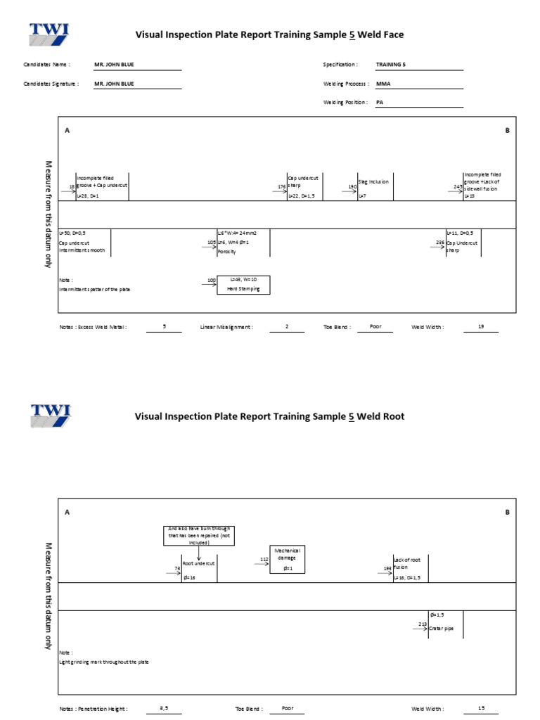 TWI Training CSWIP 3.1 Plate | PDF | Porosity | Welding