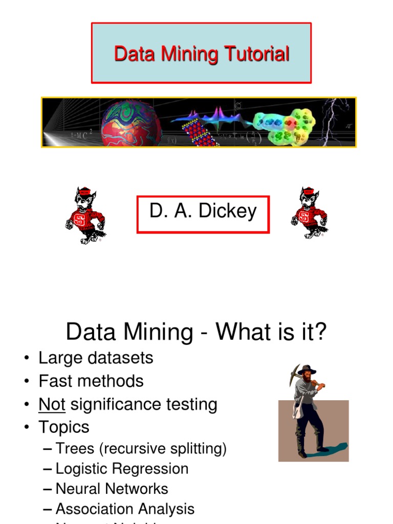 Data Mining Tutorial: D. A. Dickey | PDF | Errors And Residuals ...