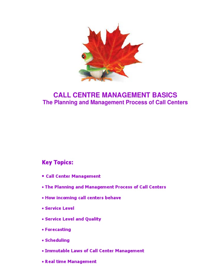 Call Centre Management Basics: The Planning and Management Process of ...