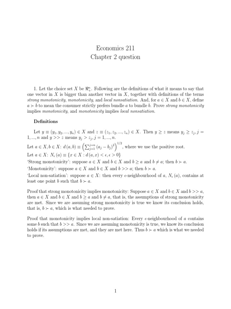 Economics 211 Chapter 2 Question | PDF