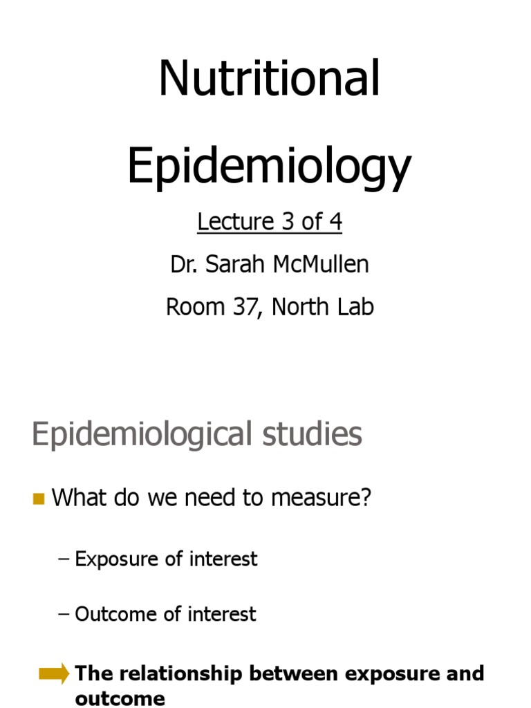 7. Nutritional Epidemiology Lecture 3 2013-14 - Moodle | Relative Risk ...