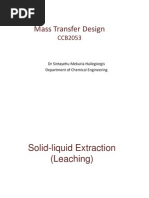 Leaching - Solid - Liquid Extraction Lecture 1 | PDF | Solubility | Phase (Matter)