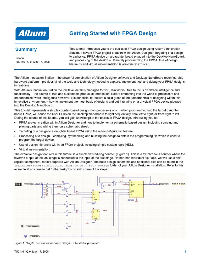 Tu0116 Getting Started With Fpga Design | PDF