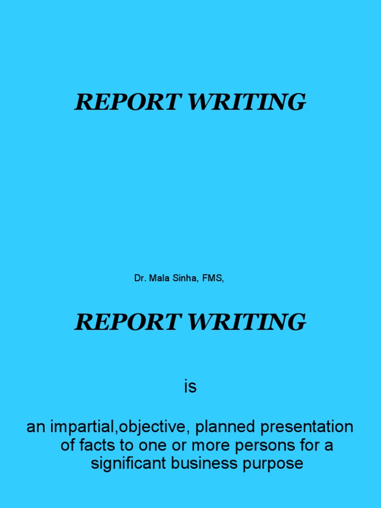 REPORT WRITING GUIDE | PDF | Note (Typography) | Writing