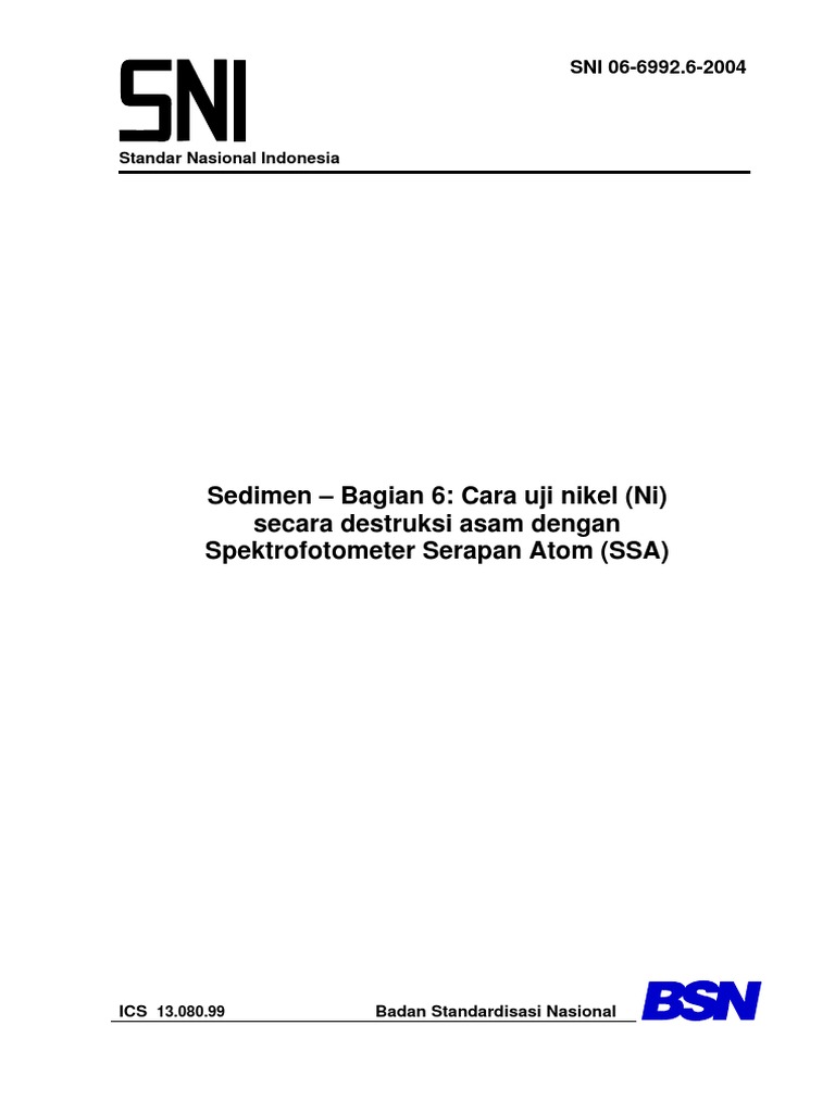 Uji Nikel dalam Sedimen dengan SSA | PDF