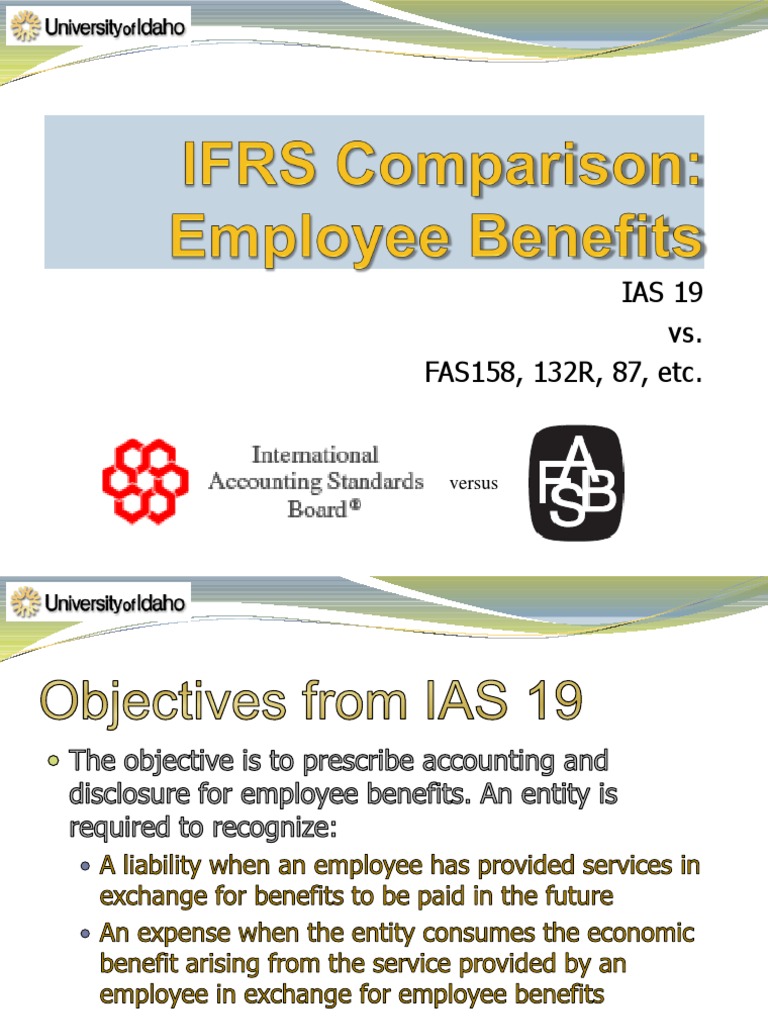 IFRS - IAS19 - Employee Benefits | PDF | Defined Benefit Pension Plan | Pension