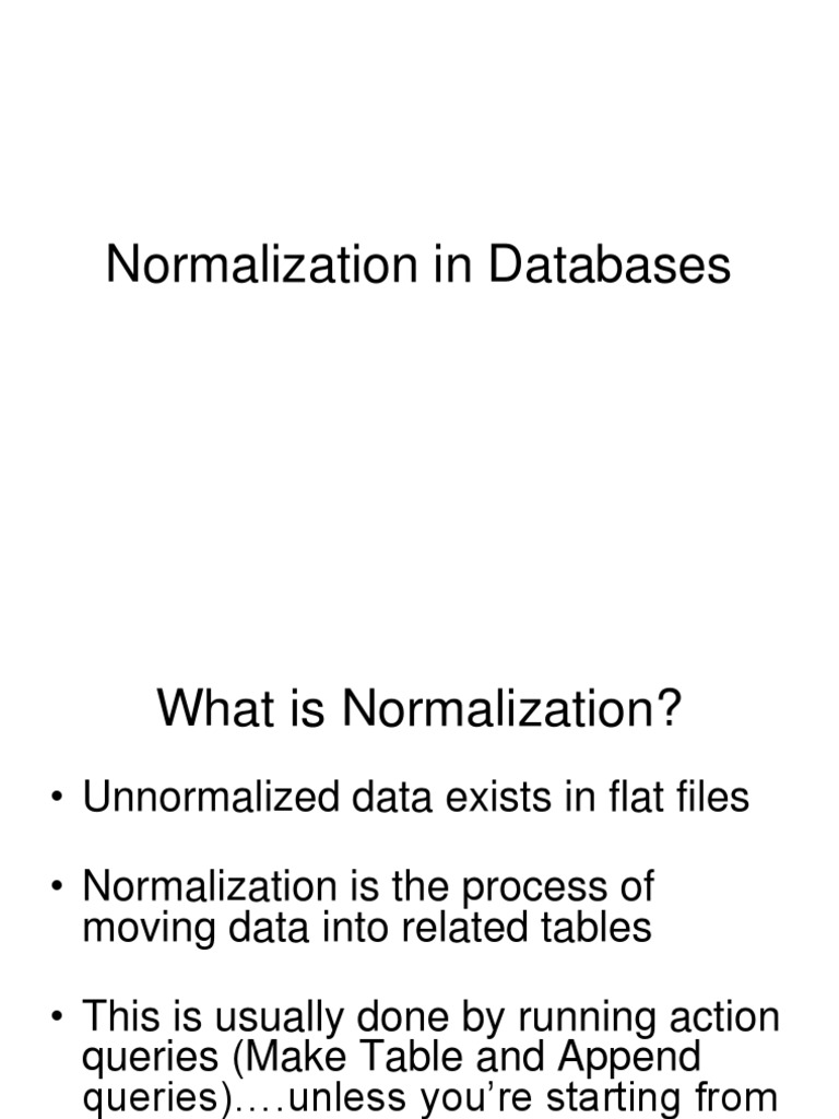Normalization in Databases | Download Free PDF | Databases | Computer Data