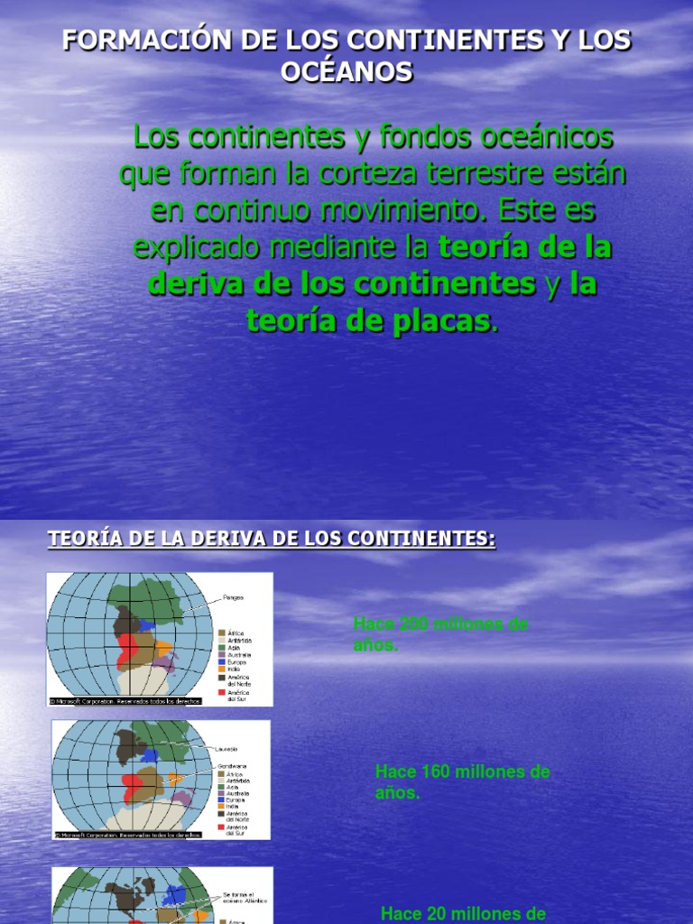 Formación de Continentes y Océanos | PDF | Placas tectónicas | Continente