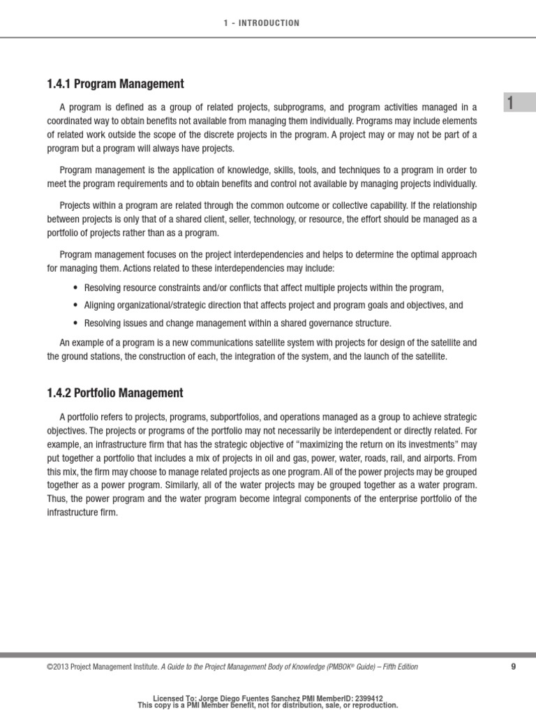 PMBOK Guide Fifth Edition - Part35 | PDF | Project Management | Business