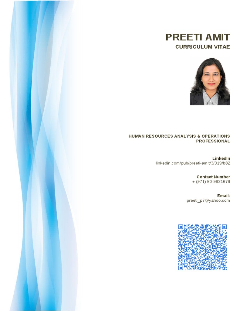 Preeti Amit Abhangrao CV | PDF | Human Resource Management | Industrial And Organizational ...