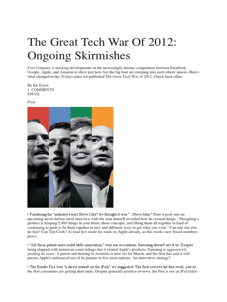 The Great Tech War of 2012: Ongoing Skirmishes | PDF | Amazon.Com ...