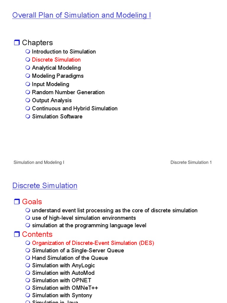 Discrete Event Simulation Modeling | PDF | Subroutine | Simulation