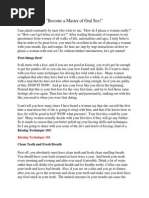 Cunnilingus Techniques and Tips | PDF | Clitoris | Oral Sex
