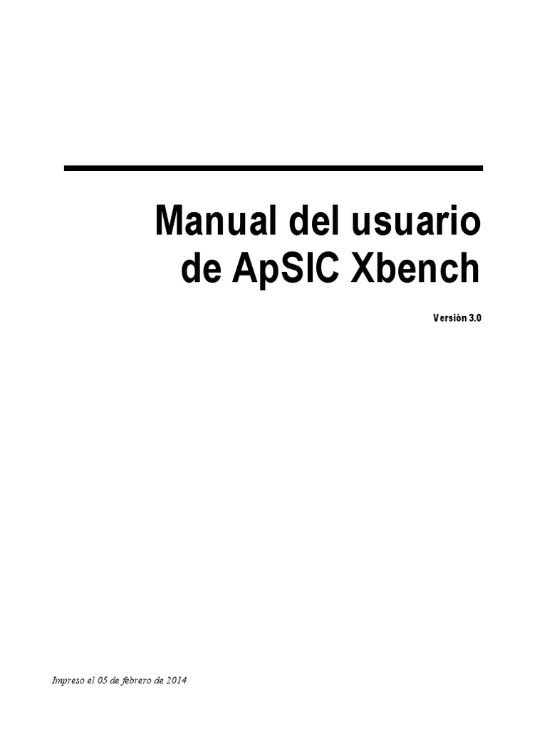 ApSIC Xbench 3 0 UserGuide ES | PDF | Expresión regular | Archivo de computadora